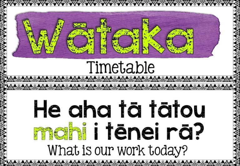 Fabulous Te Reo Classroom Timetable Labels for Your Learning Space ...