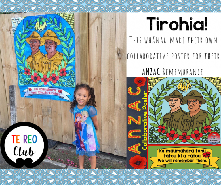 ANZAC Collaborative Poster - The Te Reo Māori Classroom