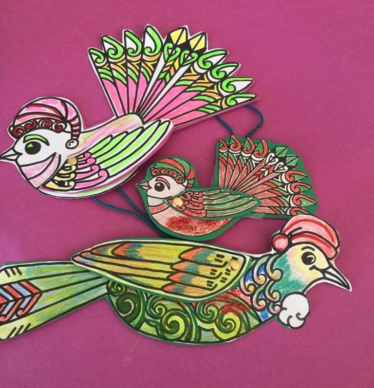 New Zealand Native Birds Christmas Decorations - The Te Reo Māori Classroom