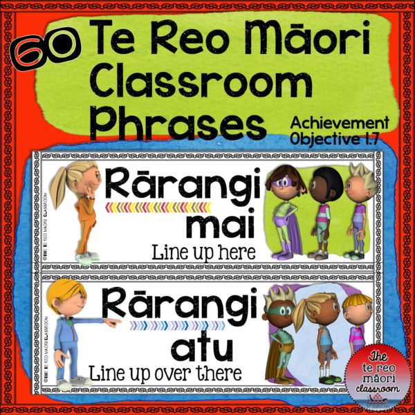 46 Te Reo CLASSROOM LABELS (with sentences) - The Te Reo Māori Classroom