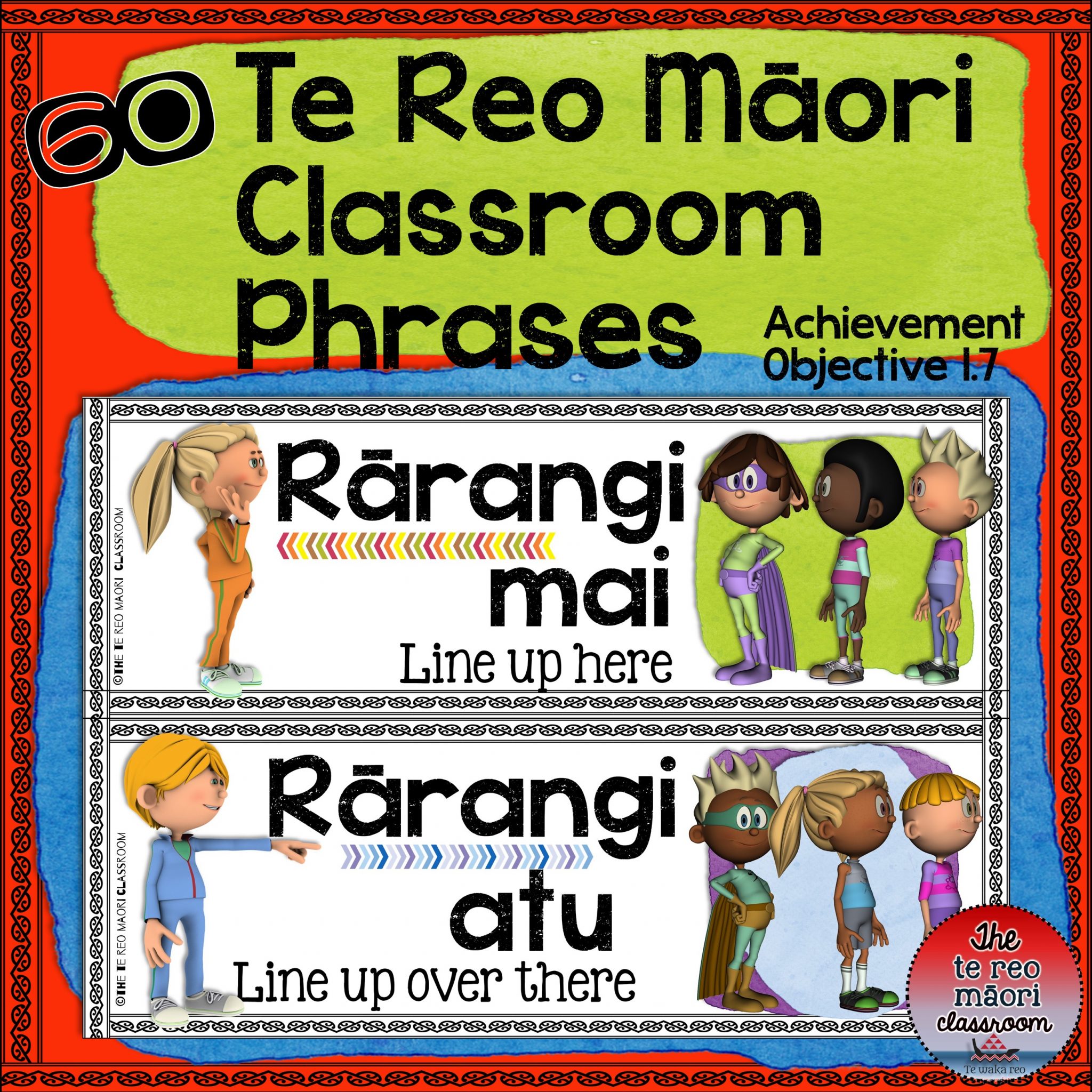 46 Te Reo CLASSROOM LABELS (with sentences) - The Te Reo Māori Classroom