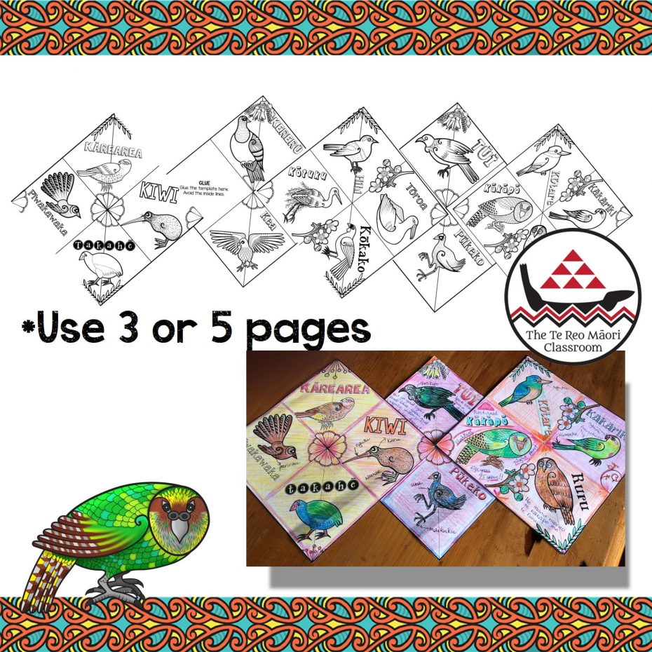 NZ Native Birds Concertina Book * He Pukapuka Whētuitui* - The Te Reo ...