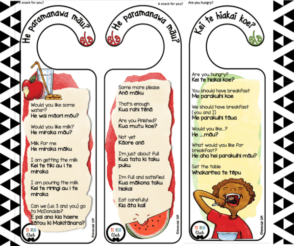 Te Reo Māori in the Home- Door Hangers - The Te Reo Māori Classroom