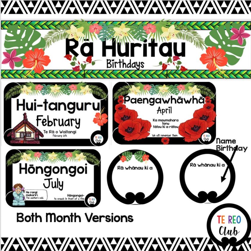 Birthday Banners - Classroom Birthday Display - The Te Reo Māori Classroom