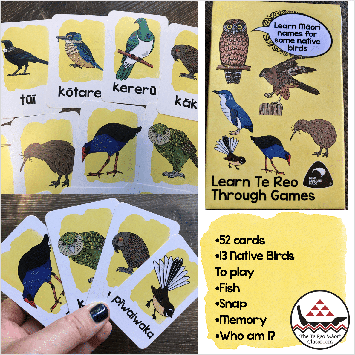 Te Reo Māori Card Games: Manu Māori-Native Birds - The Te Reo Māori ...
