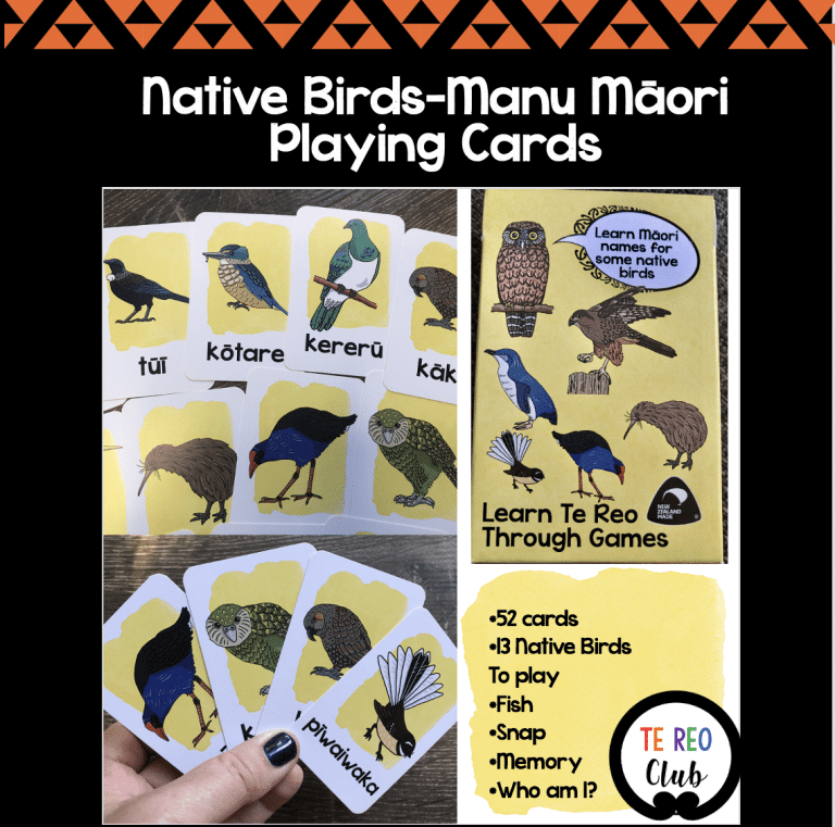 Te Reo Māori Card Games: Manu Māori-Native Birds - The Te Reo Māori ...